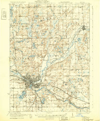 1918 Map of Battle Creek, MI — High-Res, 1932 Print | Pastmaps